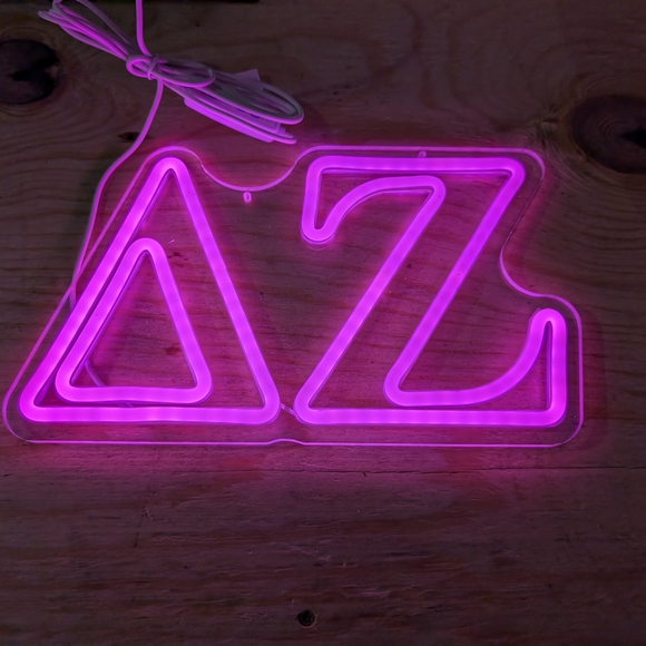 delta zeta | Accents | Neon Pink Delta Zeta Sorority Sign 75 X 2 ...